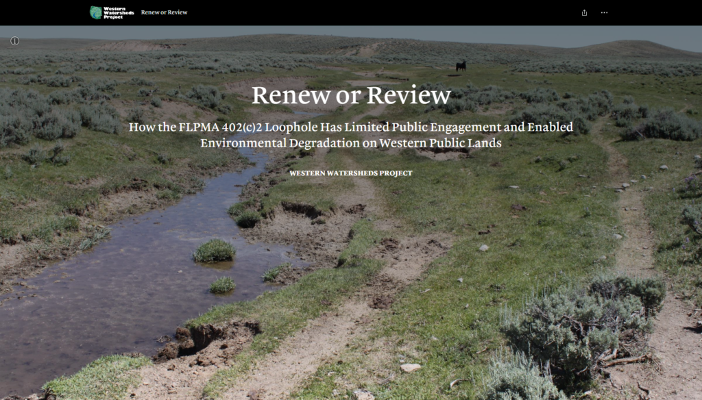 Grazing Problems - Western Watersheds Project